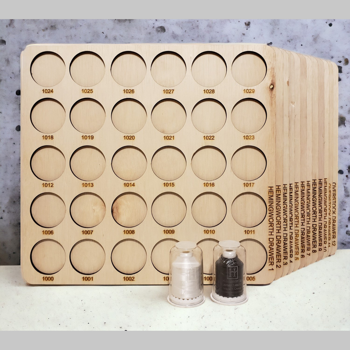 Hemingworth embroidery thread storage trays | thread spool organizers – Laser Bee Studio