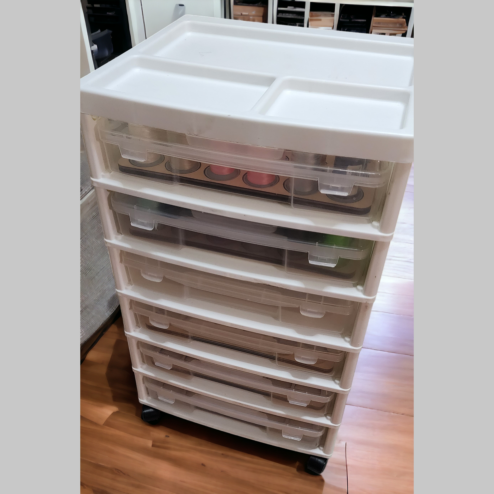 Embroidery Thread Storage Trays (set of 6 trays) | thread spool organi ...