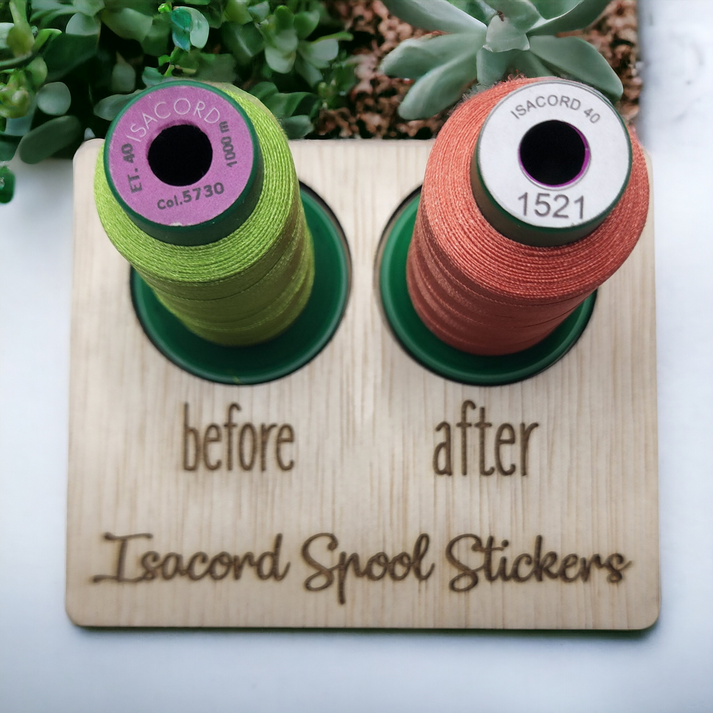 Isacord Spool Stickers | embroidery thread spool labels | easy-to-read ...