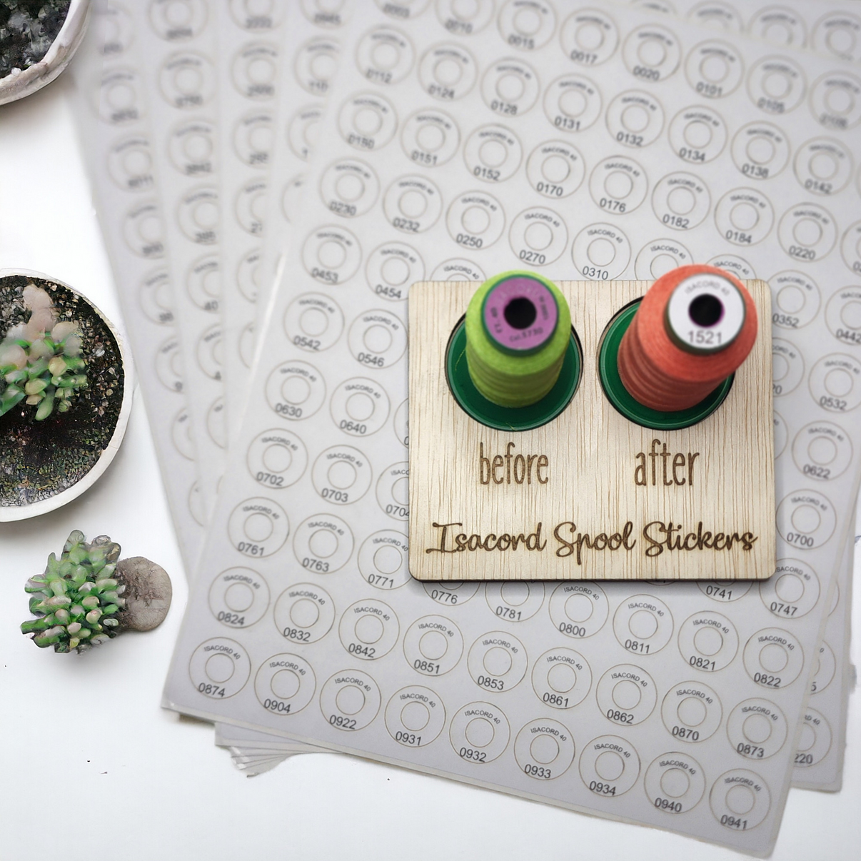 Isacord Spool Stickers | embroidery thread spool labels | easy-to-read ...
