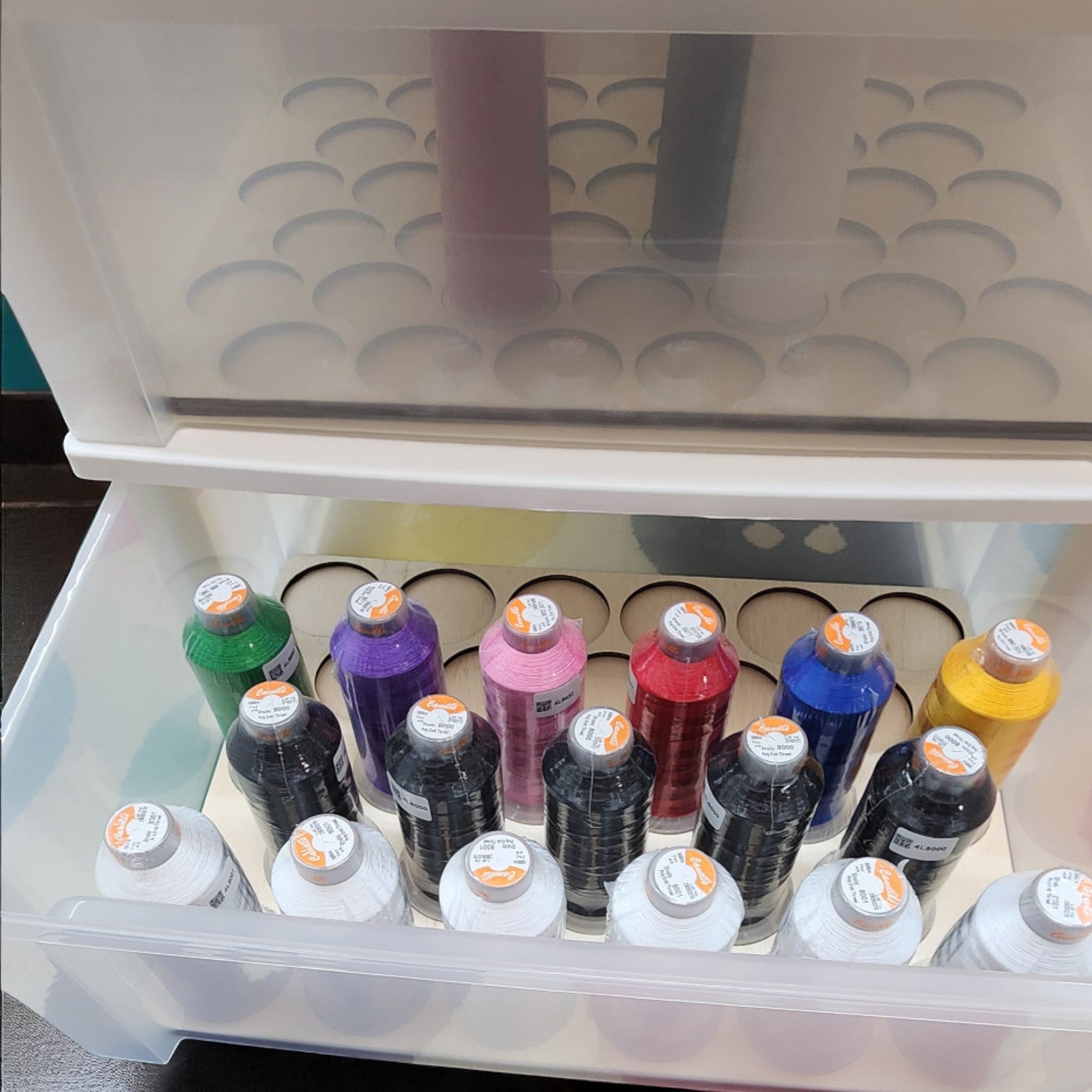 King Spool Thread Storage Trays | thread spool organizers | embroidery ...