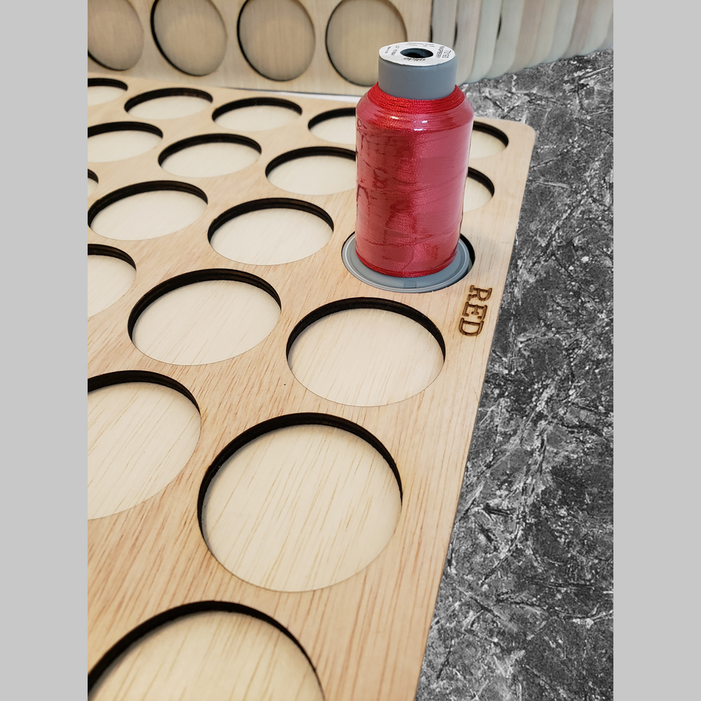 Sort-by-Color embroidery thread storage trays | thread spool organizer – Laser Bee Studio